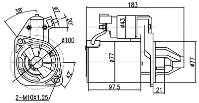 YCDC Series starting motor 12V/0.9KW 36100-2B110/1204960 - 我的网站